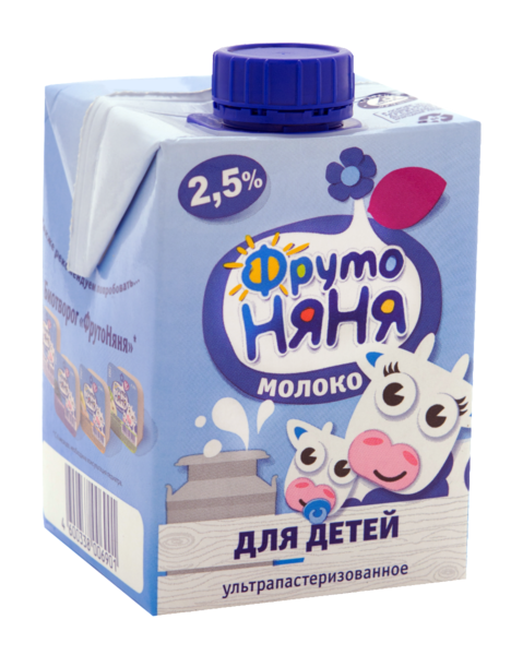 Молоко ультрапастеризованное 2.5% «ФрутоНяня» для раннего возраста, 500 ...