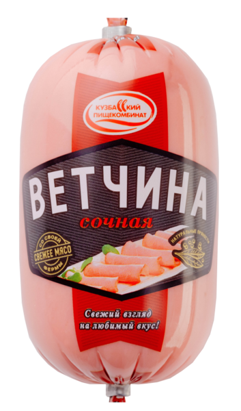 Ветчина Сочная «Кузбасский пищекомбинат», 400 г – купить по приятной ...