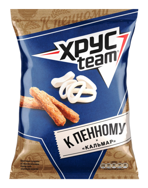 Сухарики «ХрусTeam» К пенному кальмар, 90 г – купить по приятной цене с ...