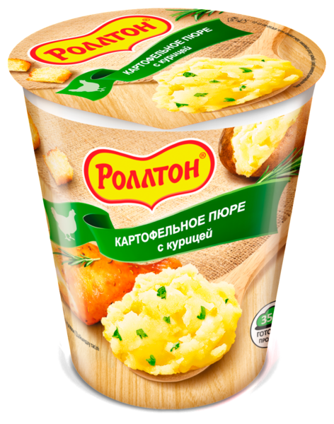 Пюре картофельное «Роллтон» с курицей, 55 г – купить по приятной цене с ...
