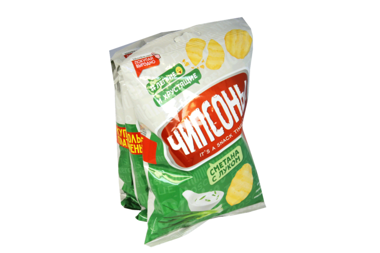 Чипсы «Чипсоны» со вкусом сметаны и лука, 3 уп. х, 40 г – купить по ...