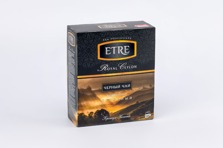 Чай «Etre» Royal Ceylon черный цейлонский, 100 пакетиков, 200 г ...