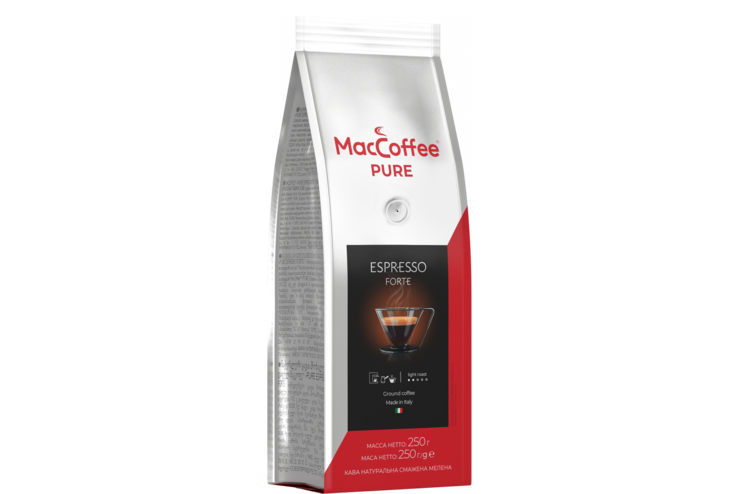 Кофе молотый «MacCoffee» Espresso Forte, 250 г – купить по приятной ...