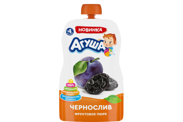 Пюре фруктовое «Агуша» Чернослив, 90 г – купить по приятной цене с ...