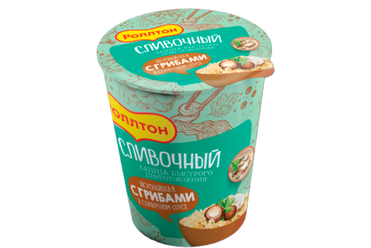 Лапша «Роллтон» Сливочный с грибами в сливочном соусе, 70 г – купить по ...