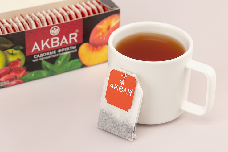 Чай черный «Акбар» Садовые фрукты, 25 пакетиков – купить по приятной ...