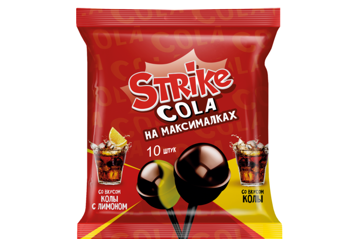 Карамель на палочке «Strike» «Cola на максималках», 113 г – купить по ...