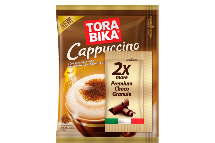 Кофейный напиток «TORABIKA» Cappuccino, 25 г – купить по приятной цене ...