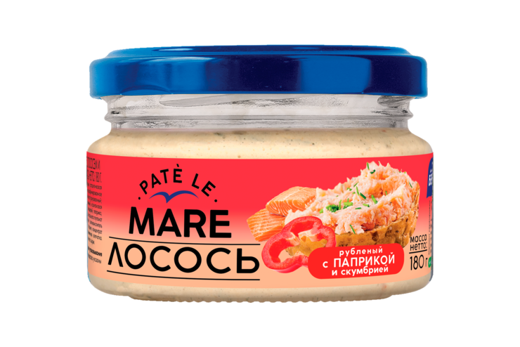 Лосось «Mare» рубленый с паприкой и скумбрией, 180 г – купить по ...