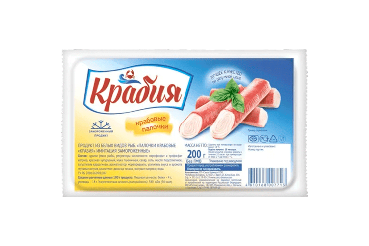 Крабовые палочки «Крабия», 180 г – купить по приятной цене с доставкой ...