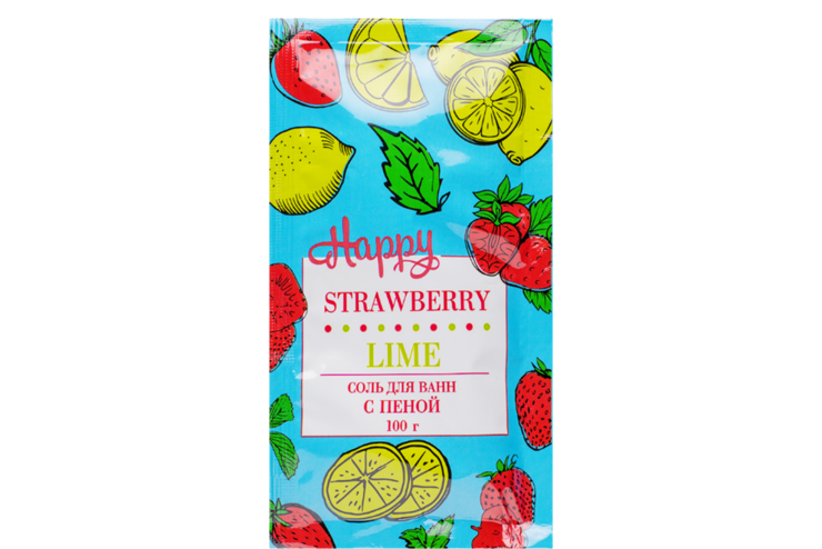 Соль для ванн с пеной «Лаборатория Катрин» Srawberry/Lime, 100 г ...