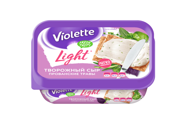 Сыр творожный «Violette light» с прованскими травами, 160 г – купить по ...