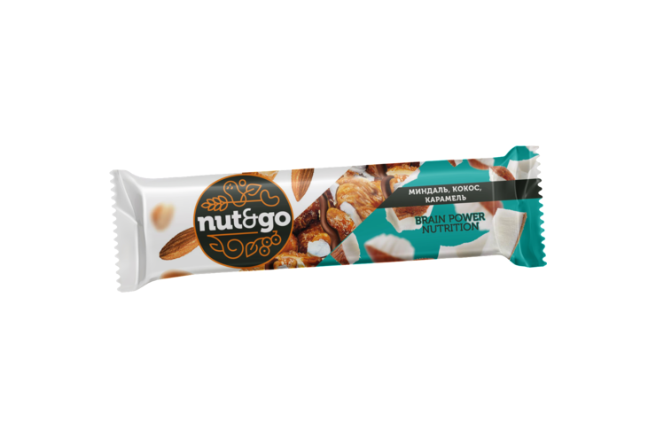 Миндальный батончик «Nut N Go» с кокосом и карамелью, 36 г – купить по ...