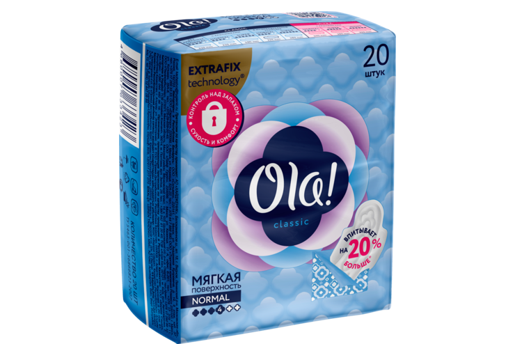 Прокладки «Ola!» classic wings singles normal plus, 20шт – купить по ...