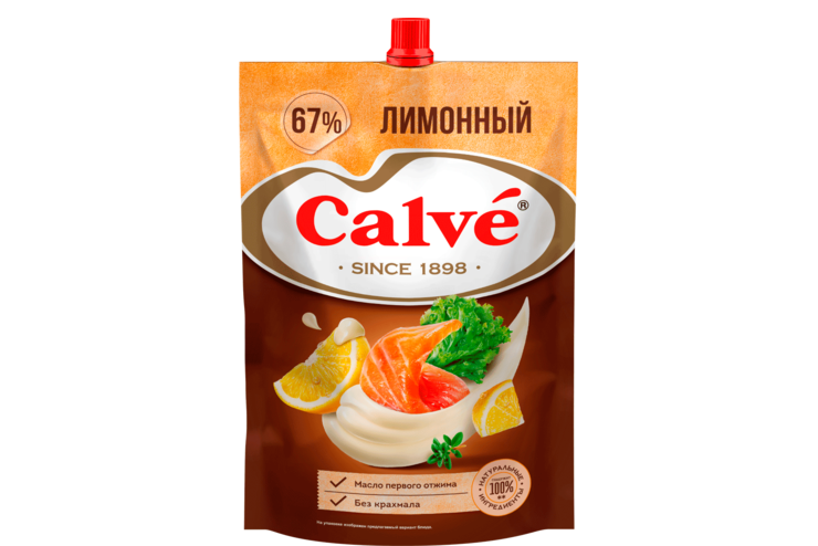 Майонез «Calve» Лимонный, 700 г – купить по приятной цене с доставкой на дом в интернет-магазине ...