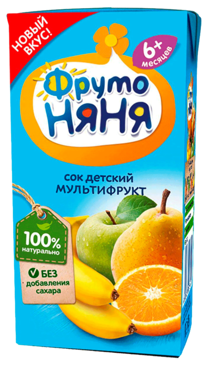 Сок «ФрутоНяня» Мультифруктовый, 200 мл – купить по приятной цене с ...