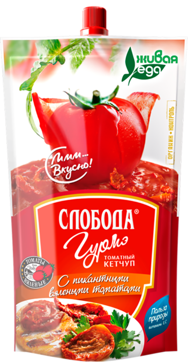 Кетчуп «Слобода» Гурмэ Томатный, с пикантными вялеными томатами, 350 г ...