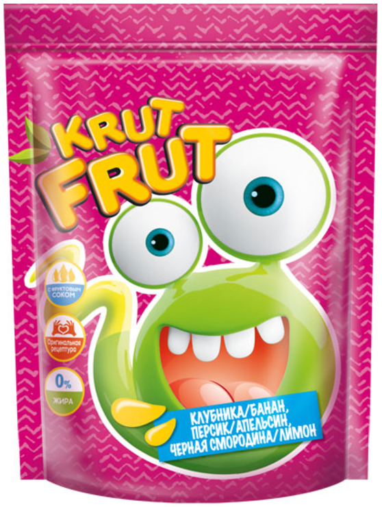 Мармелад жевательный в форме забавных змеек в посыпке с легкой кислинкой «KrutFrut», 200 г ...