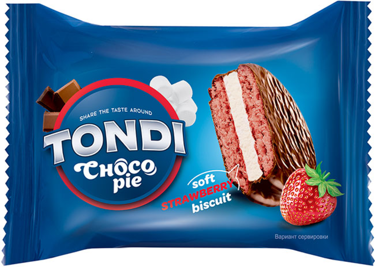 Choco Pie клубничный «Tondi», 30 г - купить по цене производителя с ...