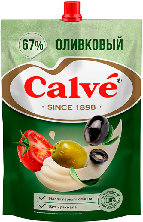 Майонез «Оливковый» 67% «Calve», 400 г - купить по цене производителя с бесплатной доставкой в ...