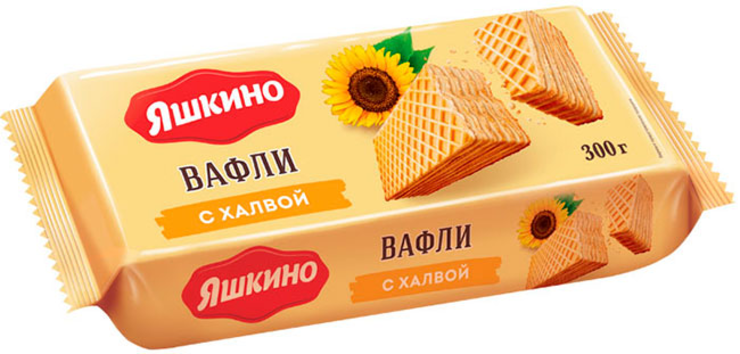 Вафли «С халвой» «Яшкино», 300 г - купить по цене производителя с ...