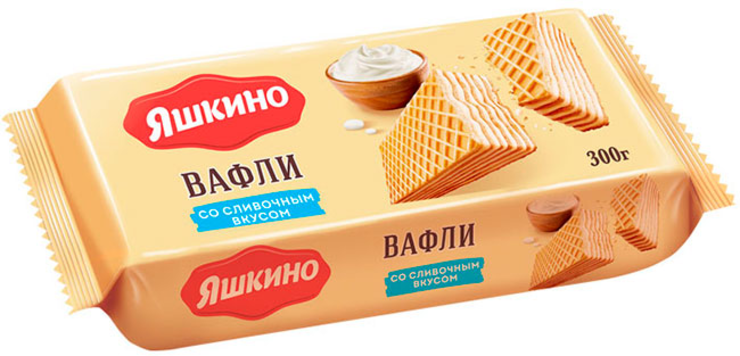 Вафли «Сливочные» «Яшкино», 300 г - купить по цене производителя с ...