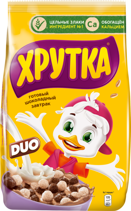 Готовый шоколадный завтрак «Хрутка» DUO, 230 г – купить по приятной ...
