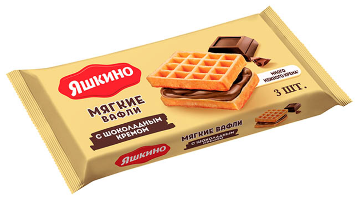Вафли мягкие с шоколадным кремом «Яшкино», 120 г - купить по цене ...