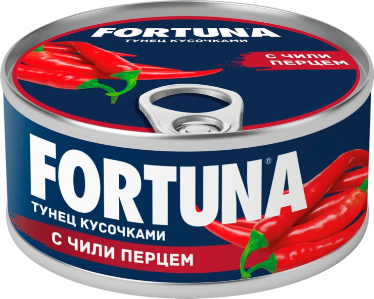 Тунец «Fortuna» кусковой с перцем чили, 185 г – купить по приятной цене ...