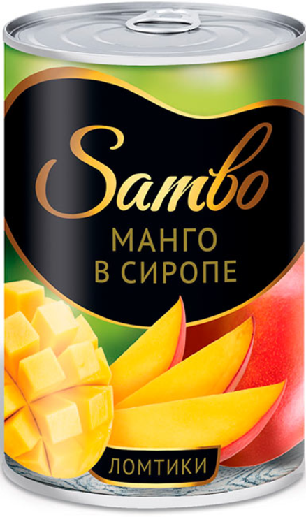 Манго в сиропе, ломтики «Sambo», 415 г - купить по цене производителя с ...