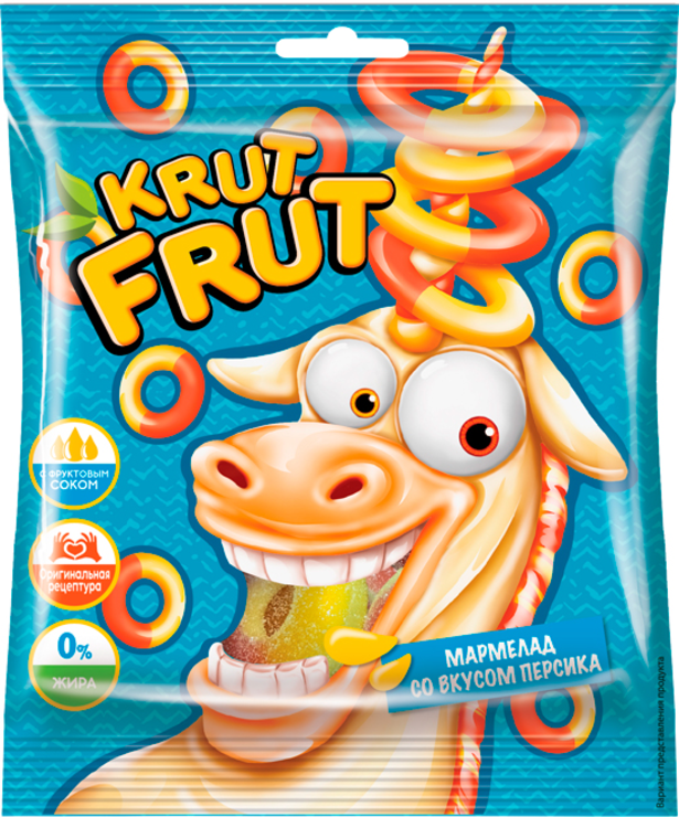 Мармелад жевательный «Колечки со вкусом персика» «KrutFrut», 70 г - купить по цене производителя ...