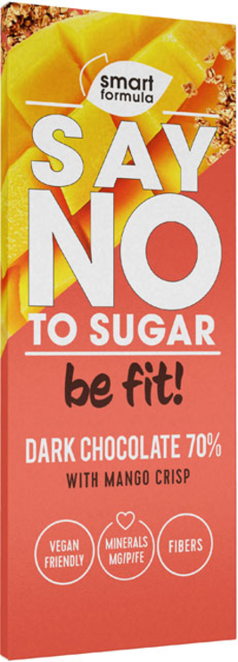 Горький шоколад Dark with mango crisp «Smart Formula», 90 г - купить по цене производителя с ...