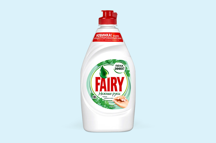 Средство для мытья посуды «Fairy Нежные руки» Чайное дерево и мята, 450 ...