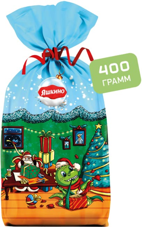 Новогодний набор «Мешочек с конфетами» зеленый «Яшкино», 400 г - купить ...