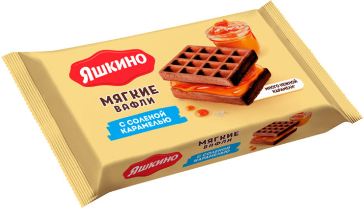 Вафли мягкие с солёной карамелью «Яшкино», 40 г - купить по цене ...
