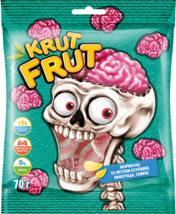 Мармелад жевательный «Мозг» «KrutFrut», 70 г - купить по цене производителя с бесплатной ...